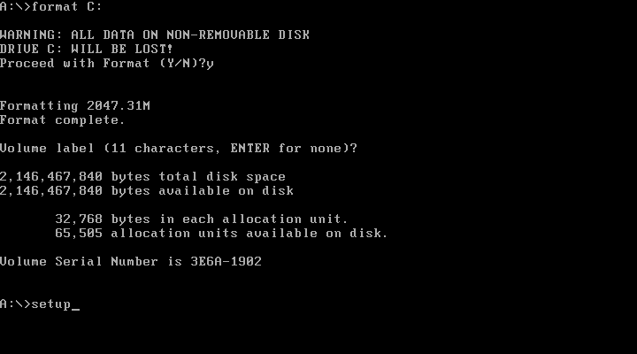 重温Windows 98 （2） —— 安装MS-DOS 6.22到硬盘中 – 完美追逐者.